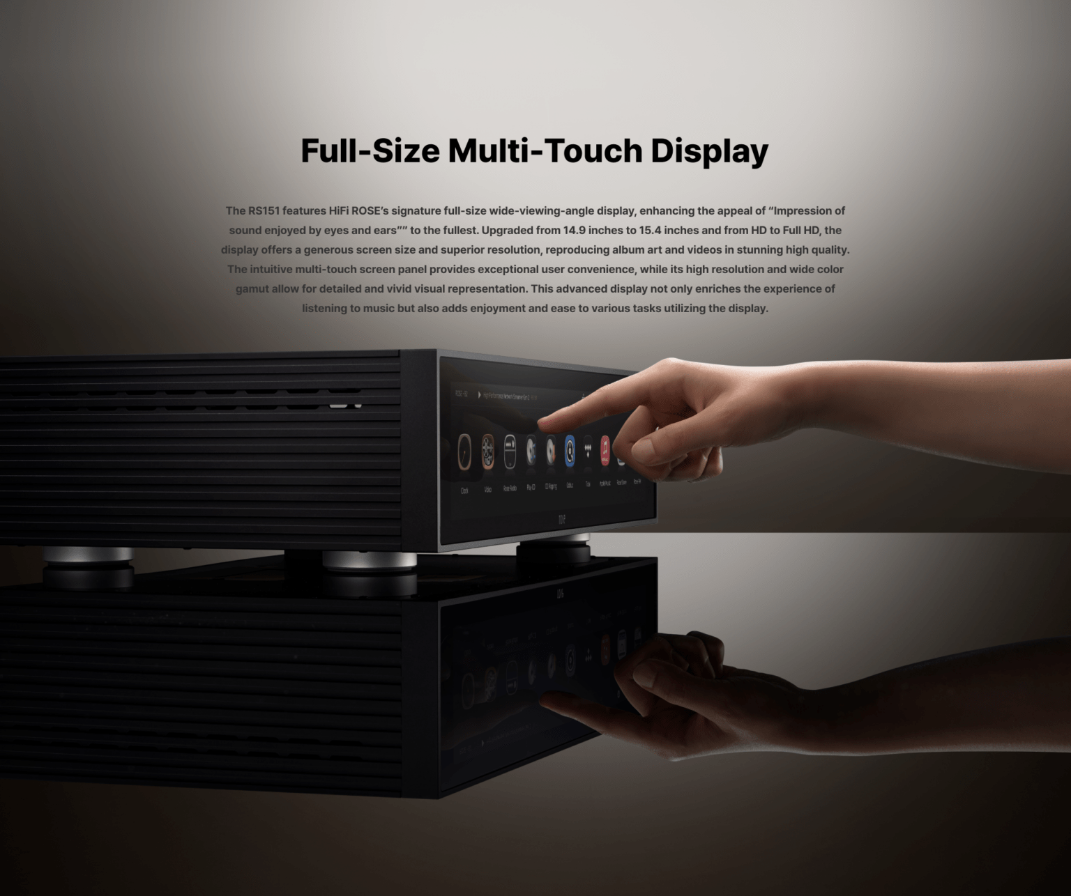 ROSE RS151 Network Streamer – DAC Hi-End Gen-2 con Display HD